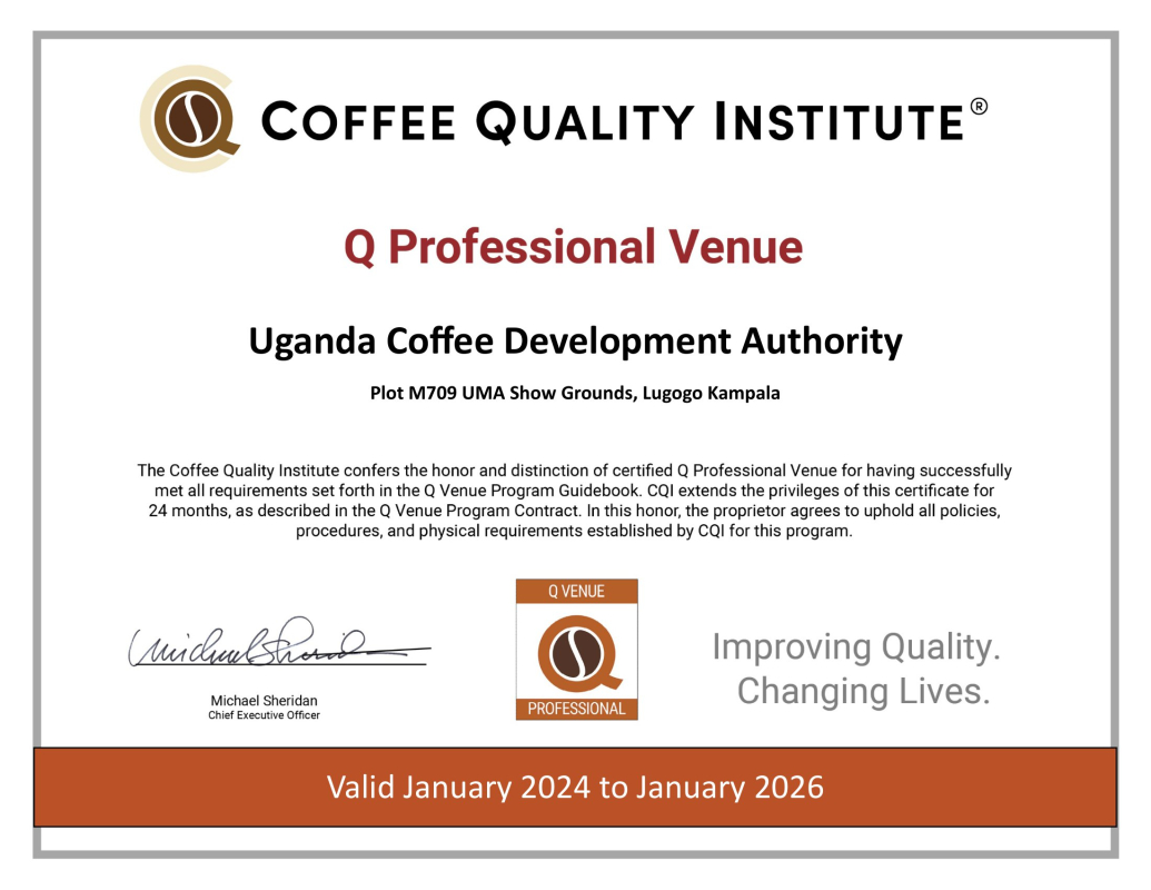 UCDA Coffee Lab Gets Global Certification As Centre Of Excellence ...